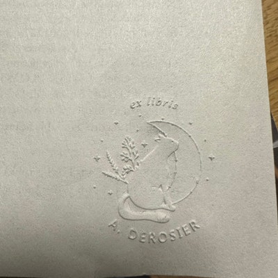 Cat Book Embosser Cat Embossing Stamp From the Library of Rubber Stamp ...