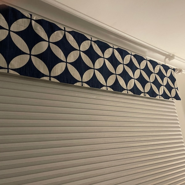 Italian Denim Decorative Valance- Premier Prints Navy Designer Window ...