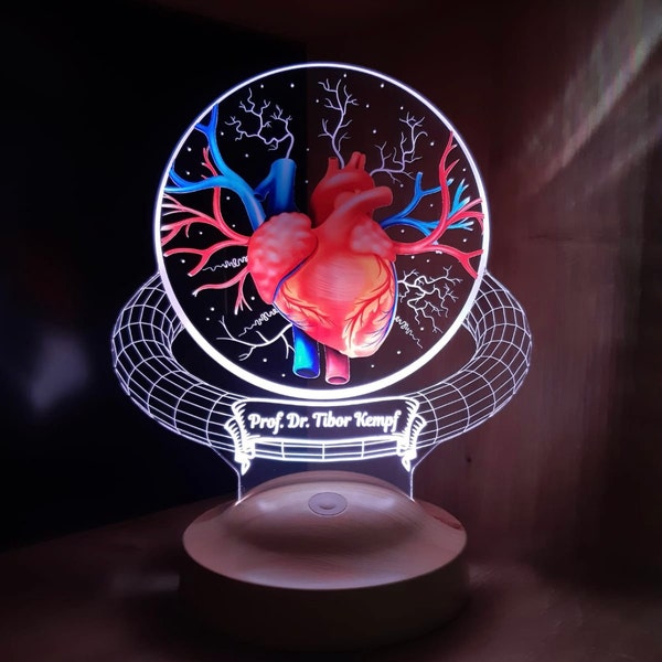 Cardiologist Gift 3D Led Lamp, Heart Specialist Doctor Gift ...