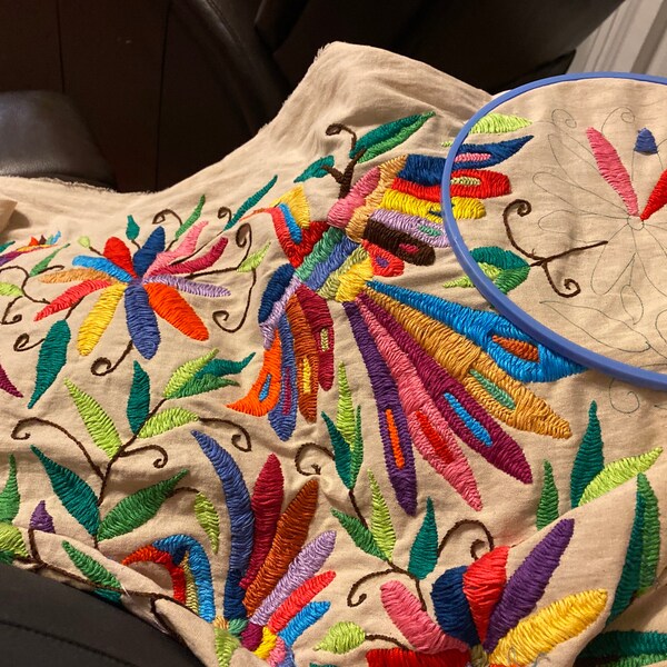 Diy Otomi, Diy Mexican Embroidery Kit, Otomi Embroidery, Embroidery Kit ...