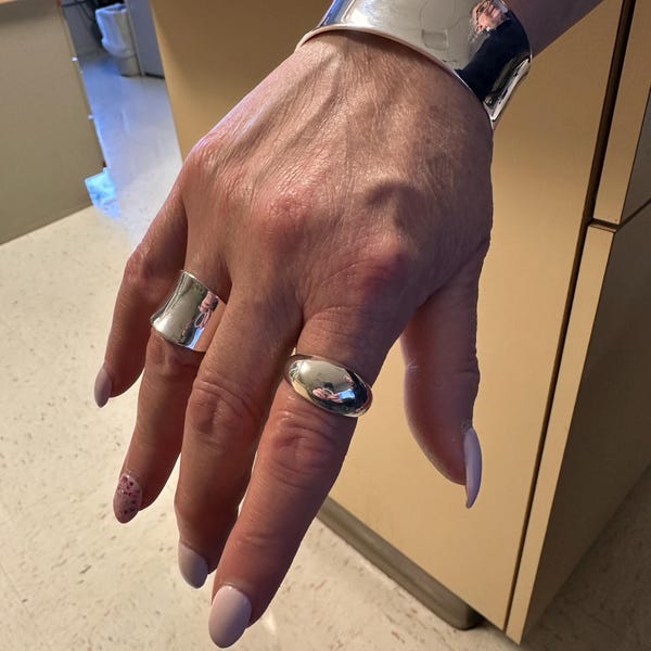 Art Deco Sterling Silver Dome Ring: Statement Jewelry - Etsy