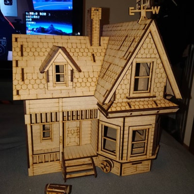 UP House Detailed MDF Model Kit Diy - Etsy
