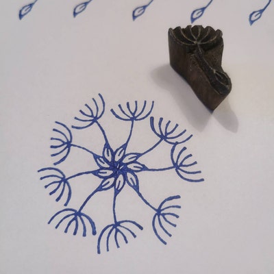 Sea Shell Spiral Wood Stamp Hand Carved Fabric Textile Indian - Etsy