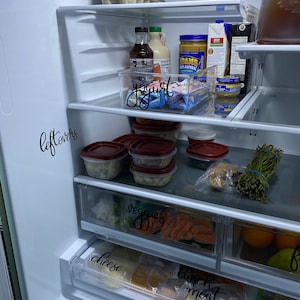 Refrigerator Label Set 10, Custom Vinyl Fridge Decals - Etsy