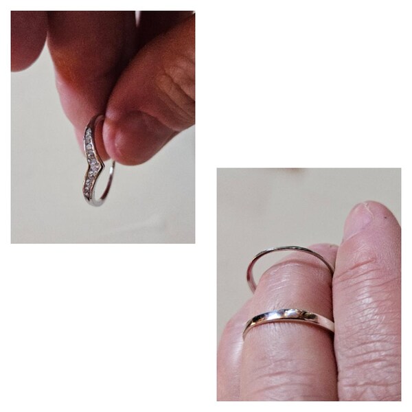 Thin Minimalist High Polished Simple Plain Silver Ring Band / Stackable ...