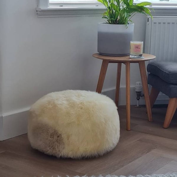 Luxury Organic Handmade British Sheepskin Pouffe - Etsy UK