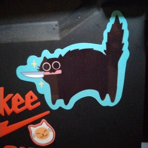 Danger Kitty Sticker / Cat Sticker / Vinyl Sticker / Journaling ...