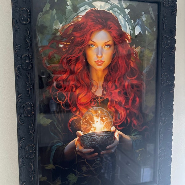 Celtic Goddess Brigid Matte Poster, Celtic Goddess of Fire and Healing ...