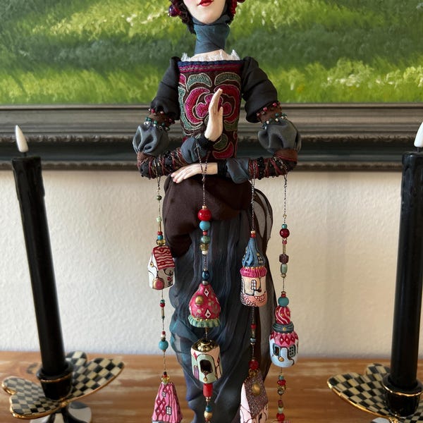 Ooak Art Doll Handmade for Interior Unique Art Doll Sculpture Fantasy ...