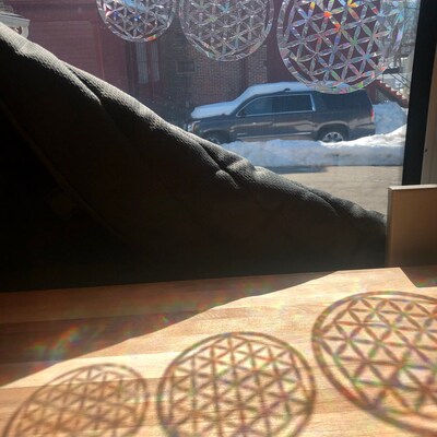 Flower of Life Mandala Window Cling Bird Strike Prevention Decals Set ...