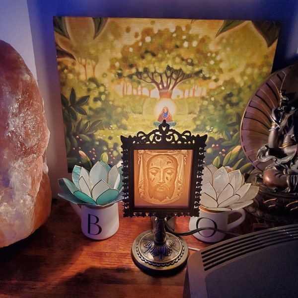 Holy Face of Jesus Porcelain Lithophane (19th C Throwback) - Veronica's ...