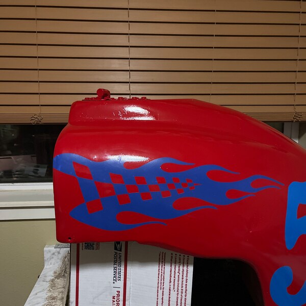 Car Flames Decal Racing Flag Sticker Pair for Left and Right Side Car ...