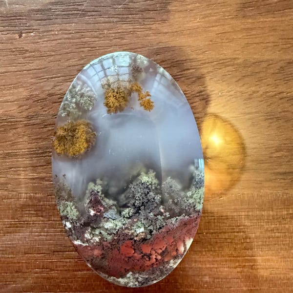 Beautiful Scenic Cabochon Java Moss Agate - Etsy