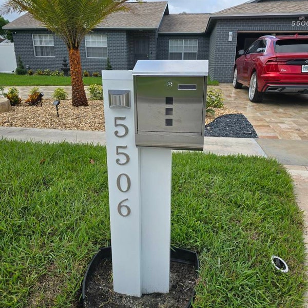 Modern Locking Aluminum Mailbox for Outdoor Use – Durable Stand - Etsy