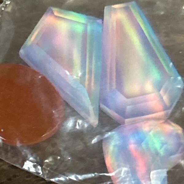 Gorgeous MOP Rose Cut - Multi MOP & Crystal Doubletes- Mother of Pearl ...