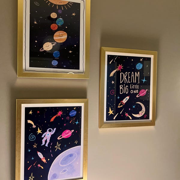 Unicorn Folk Art Print, Nursery Wall Art, Kids Wall Decor, Modern ...