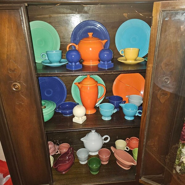 Vintage Fiesta Ware Turquoise Blue #7 Mixing or Nesting Bowl Fiestaware ...