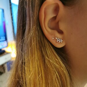 Sterling silver Wrench Earrings Tool earrings Gift for her / | Etsy