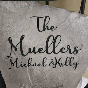 Family Name Stone Engraved Rock Personalized Garden Stone House Entry ...