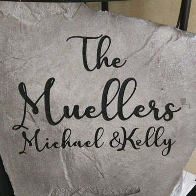 Family Name Stone Engraved Rock Personalized Garden Stone House Entry ...