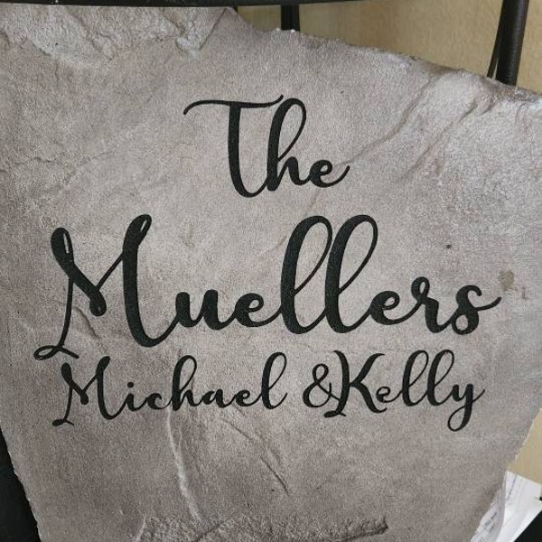 Family Name Stone - Engraved Rock - Personalized - Garden Stone - House ...