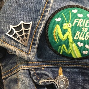 Cobweb Collar Point Enamel Pin Set of Two Black & Silver | Etsy