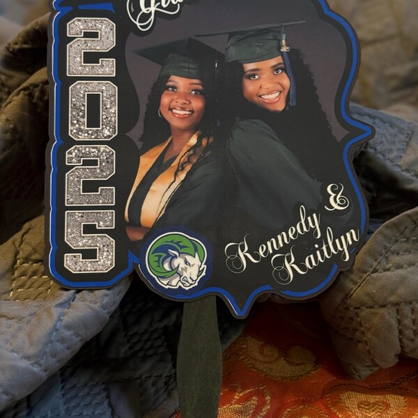 Custom Grad Fans, Graduation Fans, Class of 2025, Custom Face Fans With ...