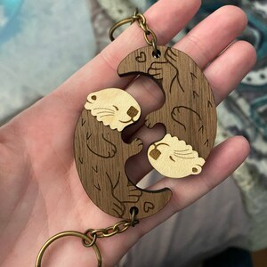 Interlocking Fox Keychains Friendship or Relationship | Etsy