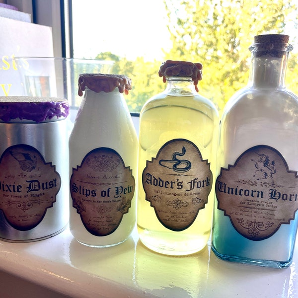 Witch Apothecary Labels, Magick Potion Ingredient Labels, Halloween ...