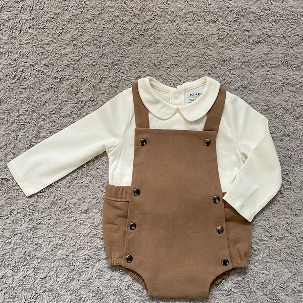 Baby Overalls Sewing Pattern & Tutorial: Easy Playsuit (PDF Download ...