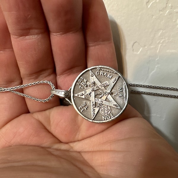 YHWH Tetragrammaton Necklace for Men, Hebrew Necklace in Silver, Jewish ...