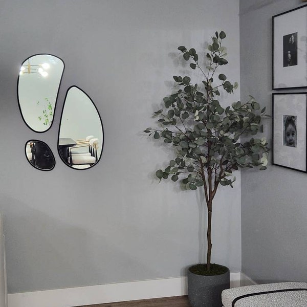 Wavy Mirror, Decorative Wall Mirrors, Round Unique Mirror, Scalloped ...