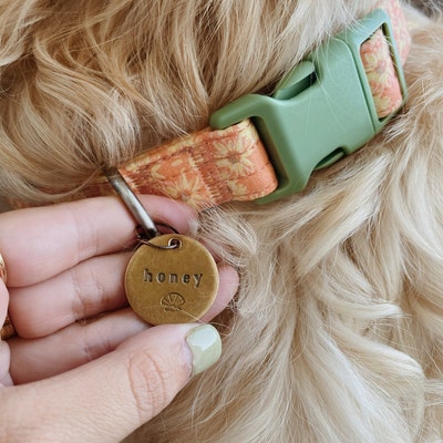 Simple Custom Hand Stamped Dog Tag, Dog Tags for Dogs, Pet Id Tag ...