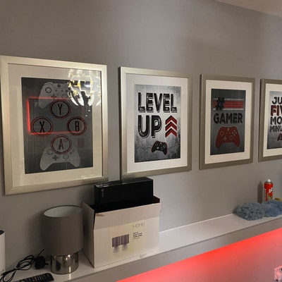 Set of 3 XBOX POSTERS, Teal, Grey and Navy Blue, Video Game, Video Game ...