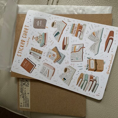 Sticker Sheet Reading Journaling Stickers for Your Planner - Etsy