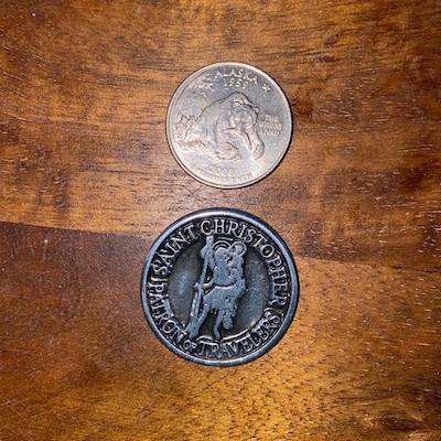 Saint Christopher Token, Patron Saint of Travelers - Etsy