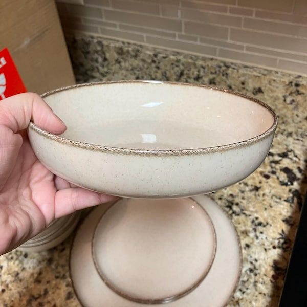 Beige Modern Porcelain Dinnerware Set: Salad Bowl & Plate Tableware - Etsy