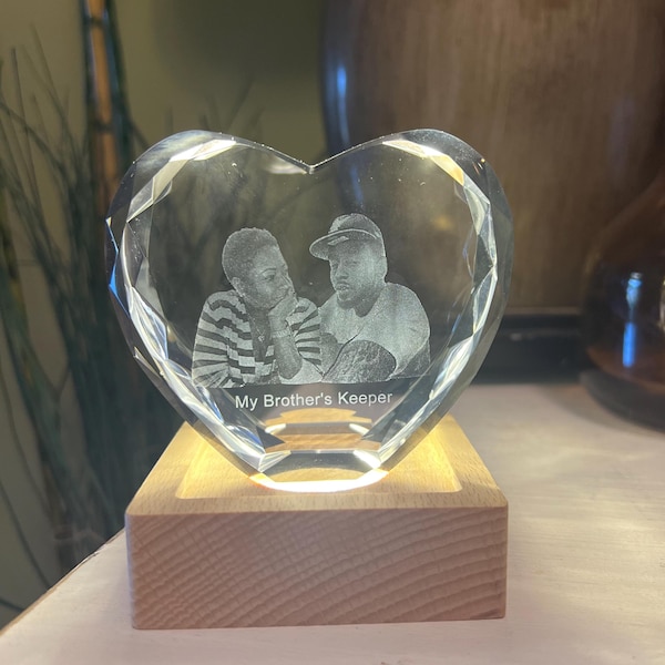 3D Crystal Photo Portrait Personalized With Your Photo, Personalized 3D ...