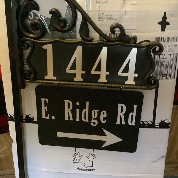 Address America - Boardwalk Two Sided Reflective Address Sign W/ Double ...