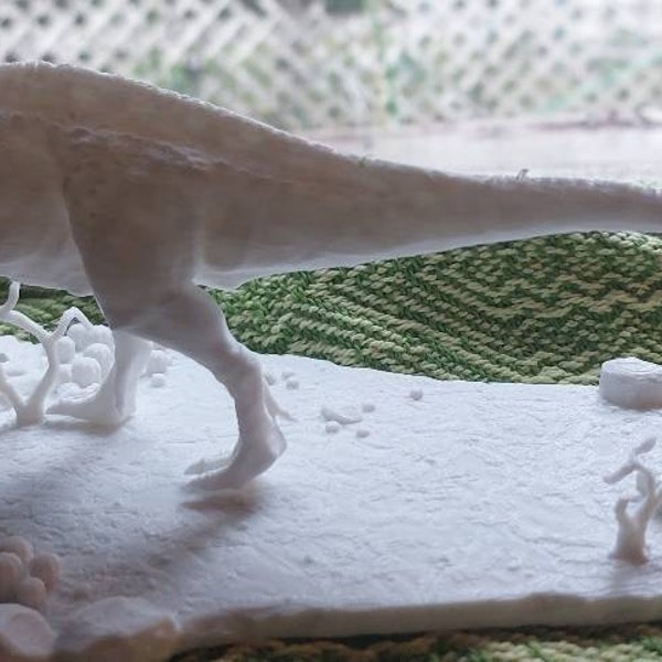 Unpainted Sauroposeidon Statue Dinosaur Model Collector Decor Gift 3D ...
