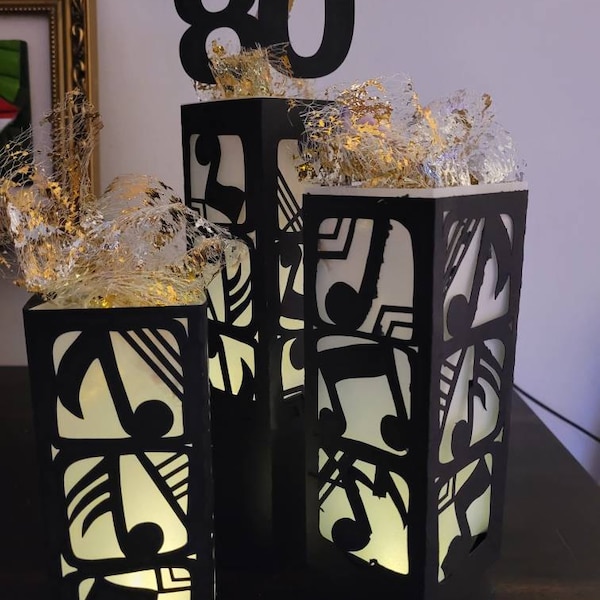 SVG Files Template Centerpiece Music Box Lanterns 3d Music Themed Party ...