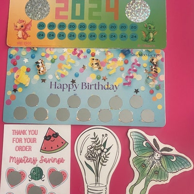 Happy Birthday Savings Scratch off Scratch and Save Savings Challenge ...