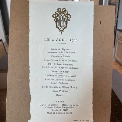 Collection of Vintage French Menus, Paris Wall Art for Restoration ...