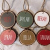 Custom Word Ornaments Set of 6 6 Custom Word Ornaments 6 Personalized ...