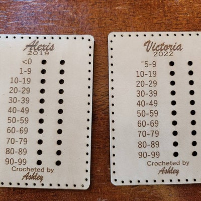 Leather Yarn Chart Sew-on Temperature Blanket Tag Color Chart ...