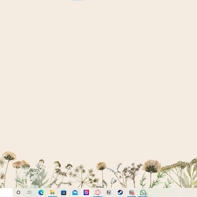 Minimalist Wildflower Wallpaper Neutral Aesthetic Desktop Background ...