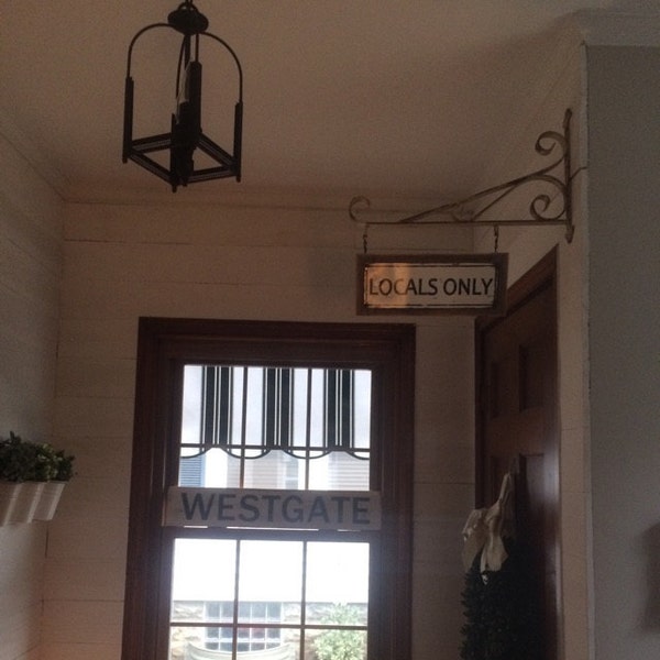 Locals Only Metal Street Sign Reclaimed Wood Frame - Etsy