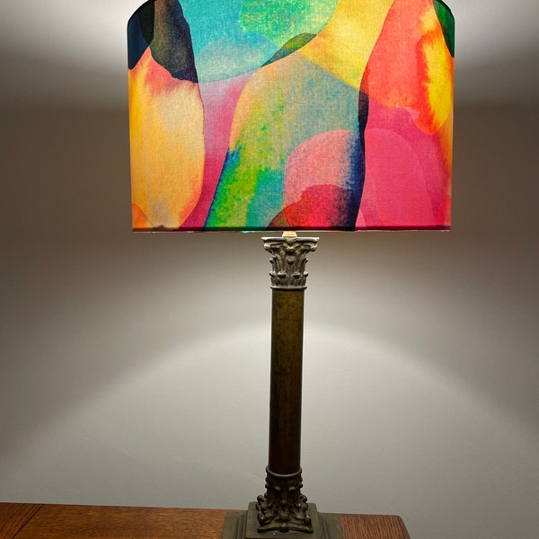 Abstract Lamp Shade Rainbow Lamp Home Decor Yellow Lampshade Table Lamp ...