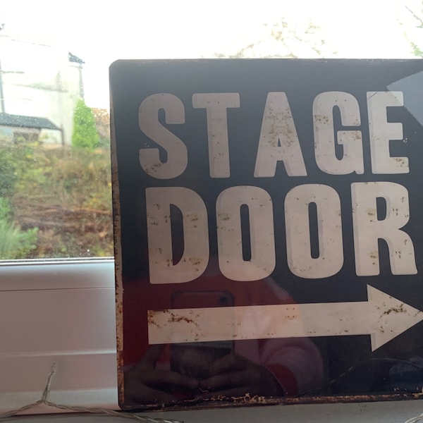 Stage Door Arrow Customizable - Enamel Metal TIN SIGN Wall Plaque - Etsy