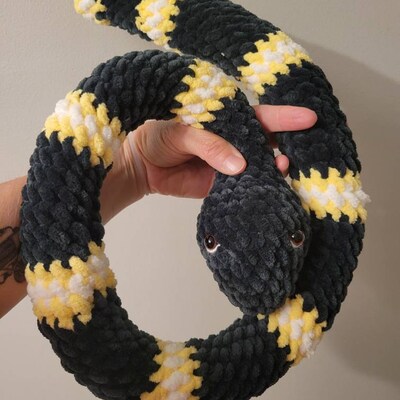 Snake Plush Crochet Pattern No Sew Do It Yourself Amigurumi Tutorial ...